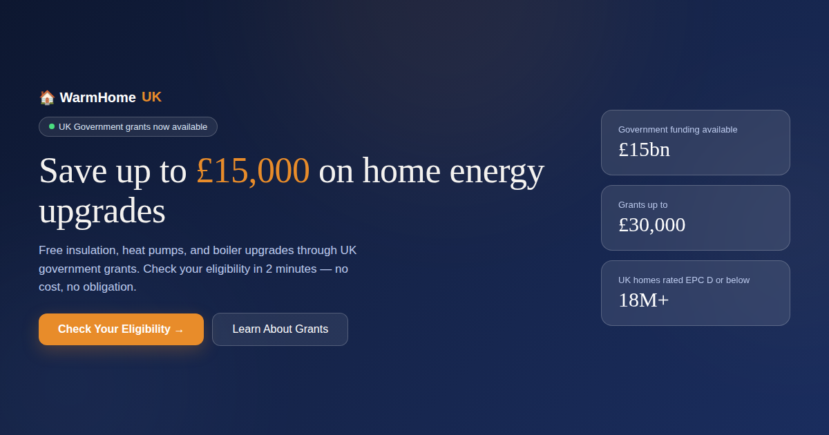 Free Loft Insulation 2026: Government Grants & Eligibility | WarmHomeUK